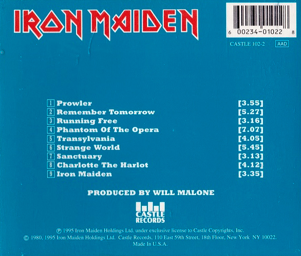 Iron Raider ::Iron Maiden Double CD Edition Castle USA